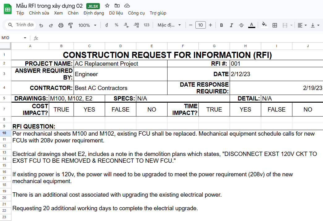 RFI trong xây dựng là gì? Kiến thức đầy đủ về yêu cầu thông tin RFI